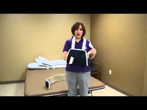 How to put on a sling.