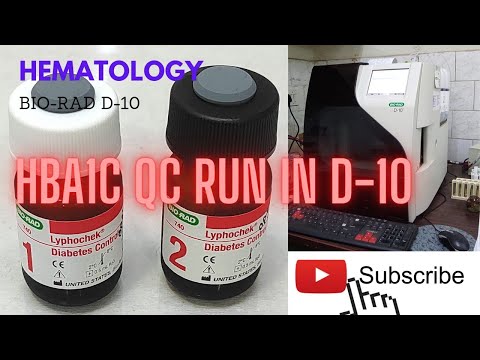 HbA1C QC run in BIO-RAD D-10 hematology analyser 🔥