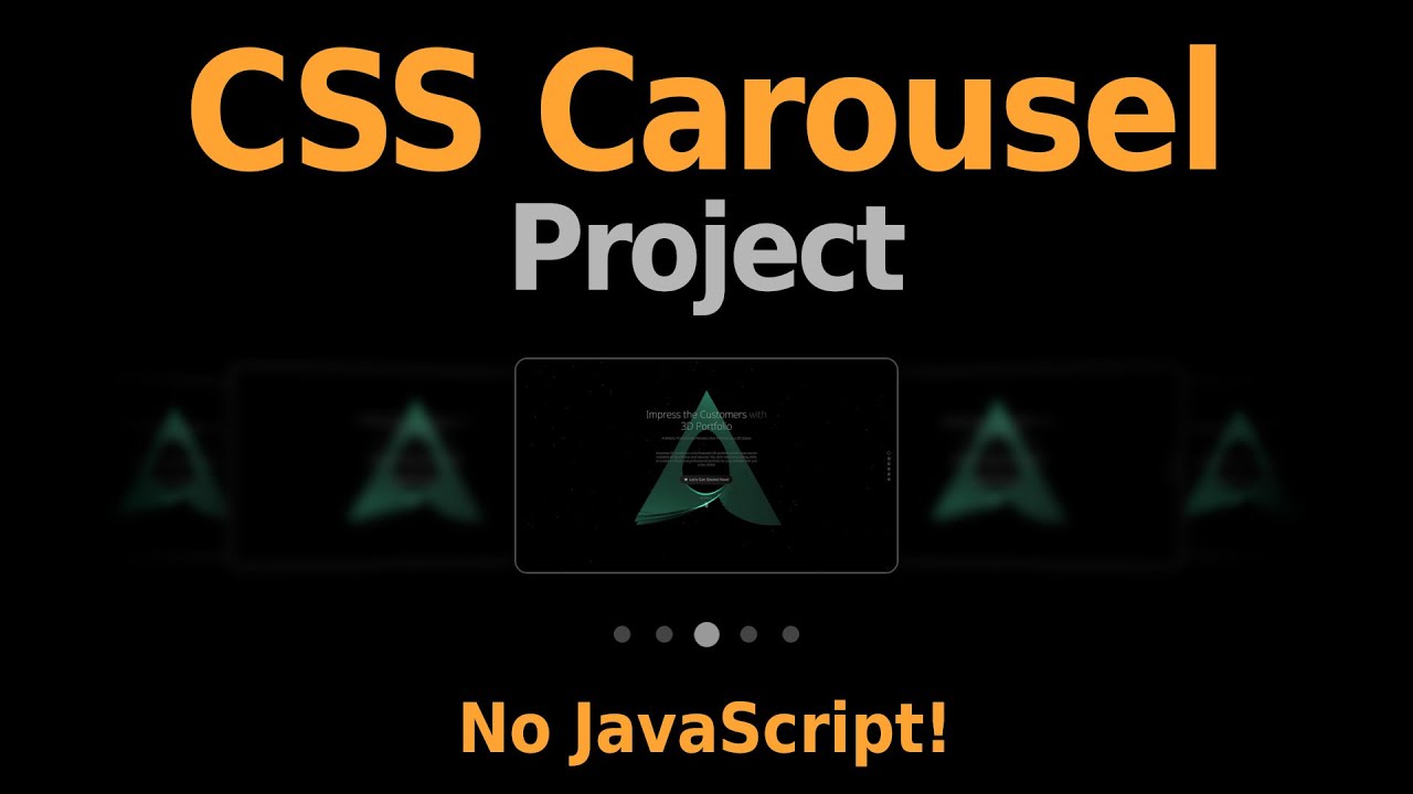 CSS Carousel Project - HTML and CSS Only without JavaScript