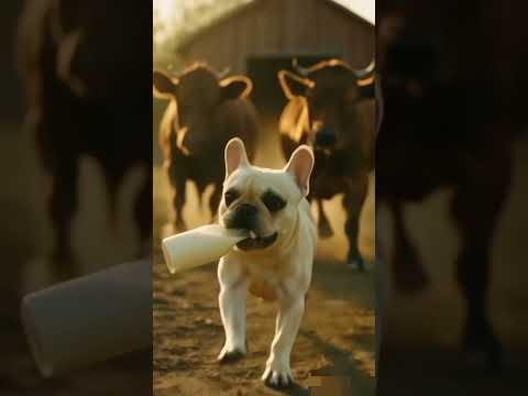 🐶💨 Frenchie on the Run! | Caught Stealing AGAIN?! 🐟🥛 #shorts #FrenchieFails #DogThief #EpicEscape