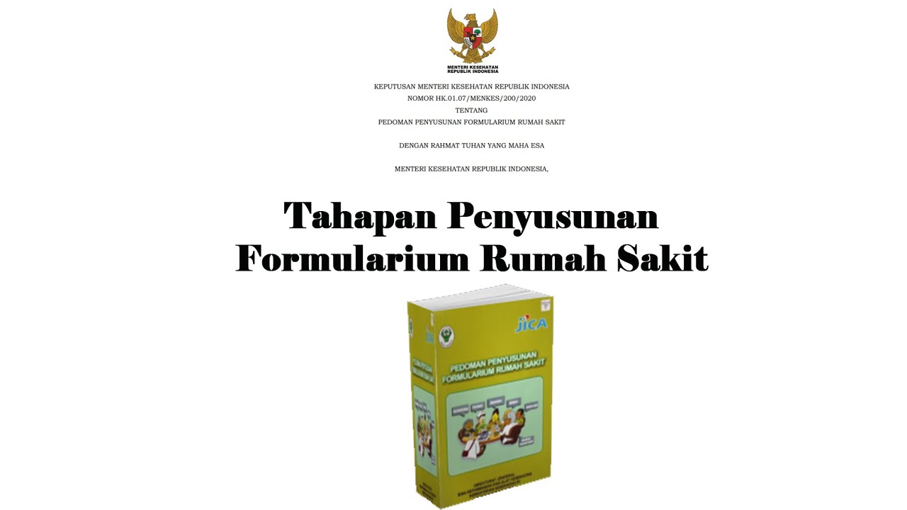 Tahapan Penyusunan Formularium Obat Rumah Sakit