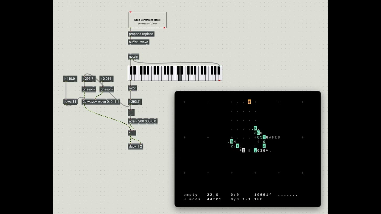Wavetable Experiment in MaxMSP