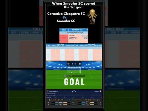 Ceramica Cleopatra FC VS Smouha SC | Asian (MY) Odds | When Smouha SC scored the 1st goal #shorts