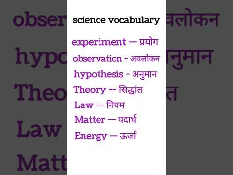 science vocabulary #shorts #science #english #vocabulary #experiment #matter #law #energy