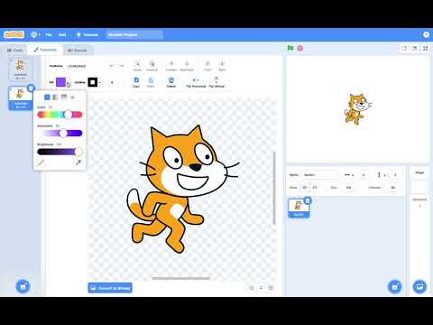 Change costume of a sprite in Scratch