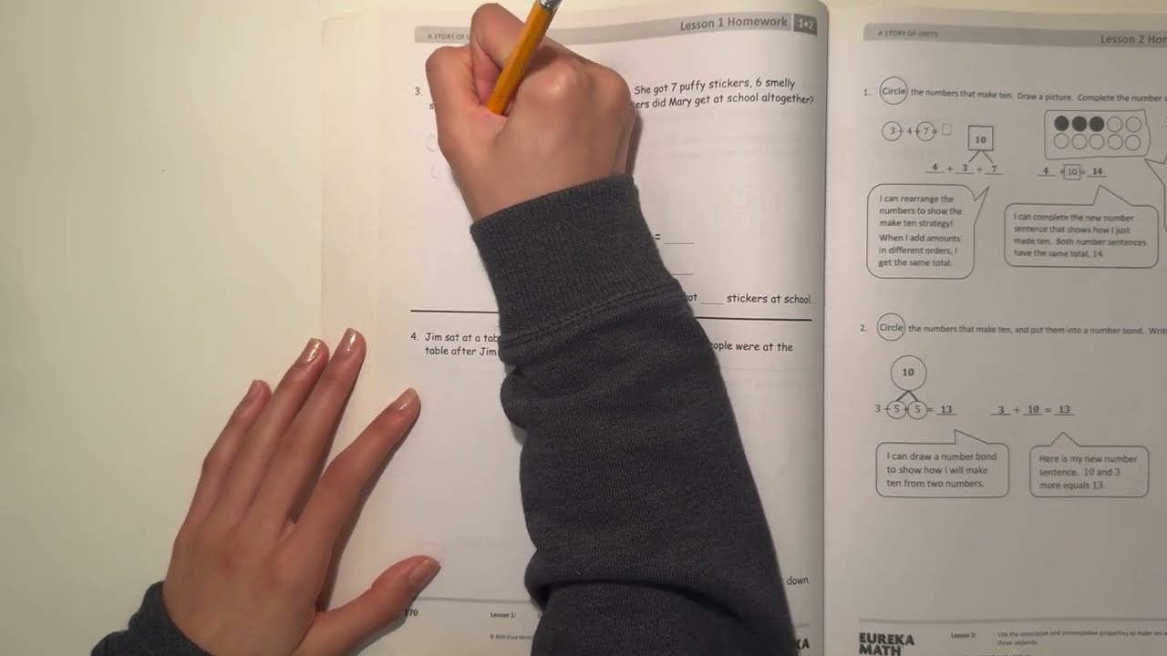 Eureka Math Grade 1 Module 2 Lesson 1 Homework | #mathwithaubrey #answers