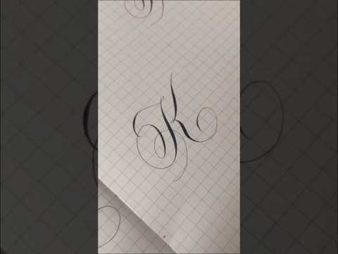 Flourished K #calligraphy #calligraphymasters #art #copperplatecalligraphy #flourishing #flourish