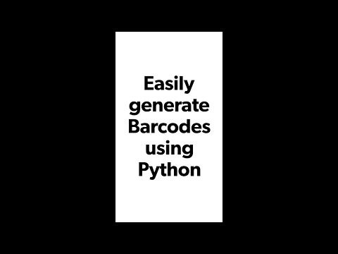 How to generate Barcode using "python-barcode" module in Python | #Shorts