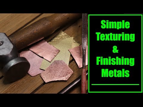 How to add textures and finishes to metals