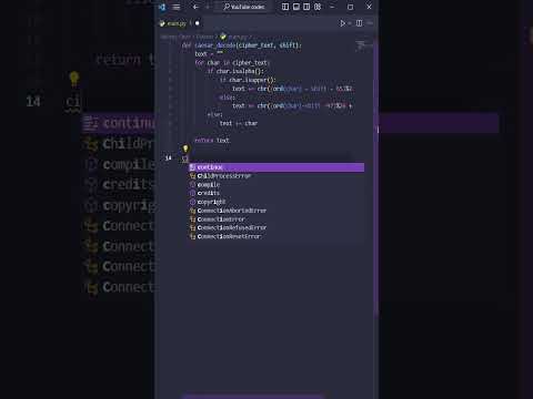 Caesar Cipher part 2: decryption 🔒 in #Python #shorts