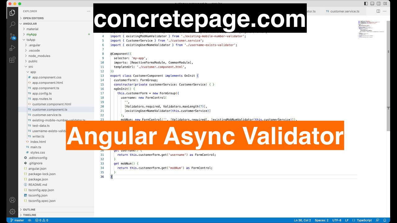 Angular Async Validator in Reactive Form