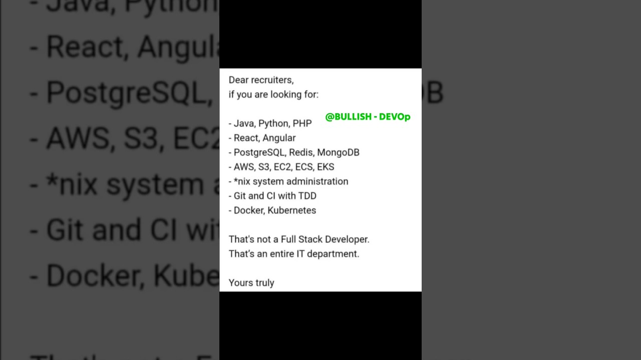 Full Stack Developer✅ One man Army💯 2024 #fullstackdeveloper #react #java #spring #aws #mongodb