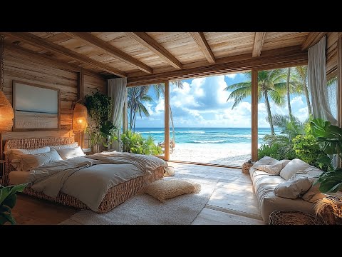 Cozy Beachside Room with Ocean Sounds | Seabirds & Waves to Relax and Uplift Your Mood 🌊🐦