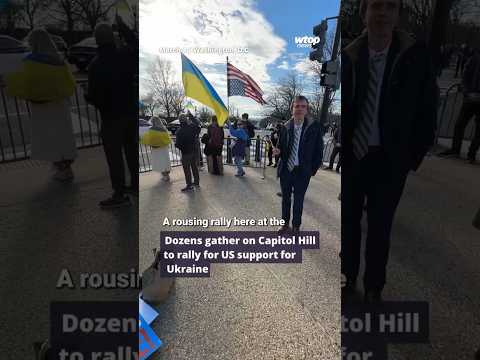 Dozens gather on Capitol Hill to rally for US support for Ukraine