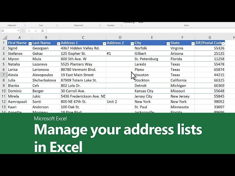 How To Make Address Book In Excel | Manage Your Address List In Microsoft Excel | MS Excel