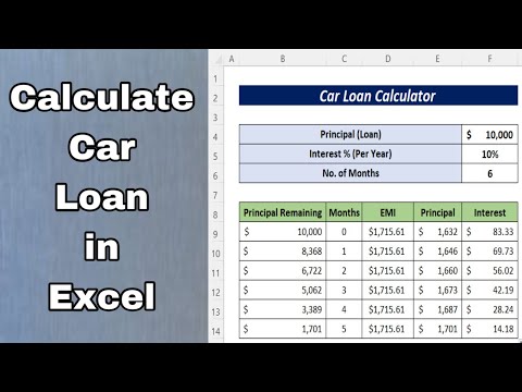 How to Calculate a Car Loan in Excel - how to make car loan calculate in excel