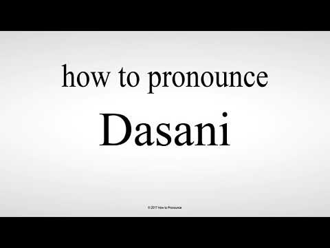 How to Pronounce Dasani