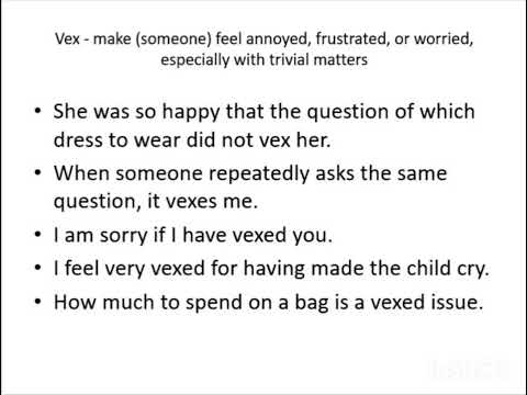Vex meaning and uses