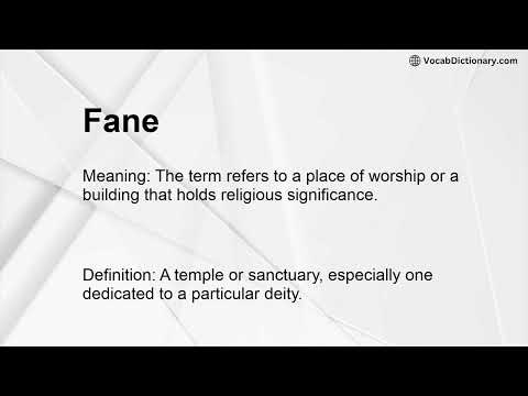 Fane Meaning