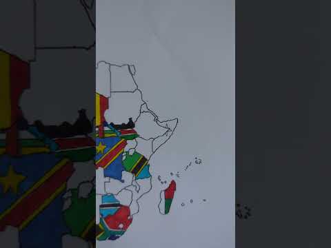 Map of Africa - Somalia #2024 #flag #art #africa
