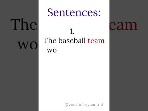 Word 42- Team || Meaning | Synonyms| Sentences|| #shorts #english #newvocabulary #synonyms