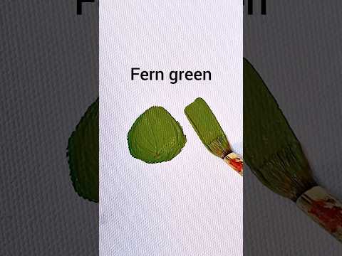 How to get Fern green colour by acrylics | acrylic colour mixing for Fern green #howto #shorts