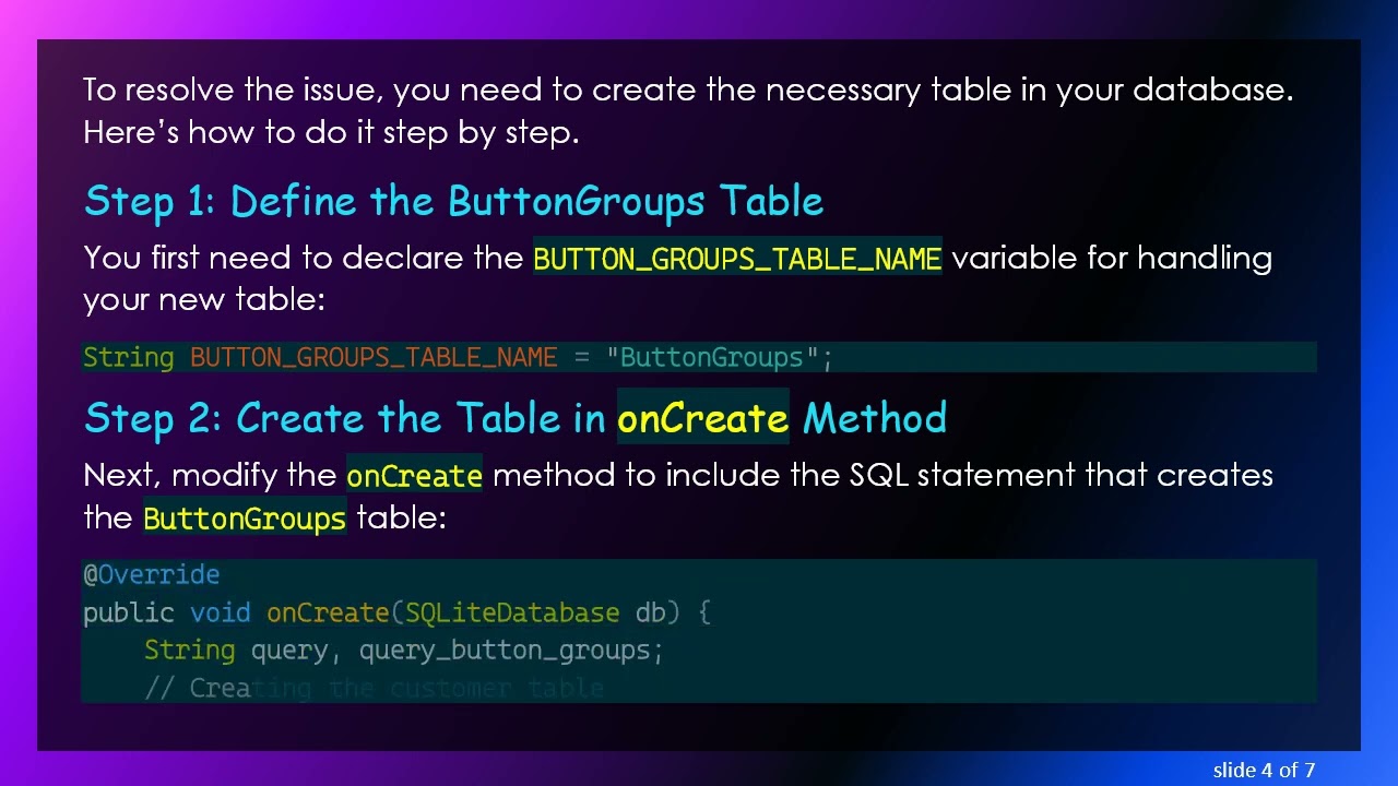 Resolving No Such Table Error When Inserting Data in SQLite