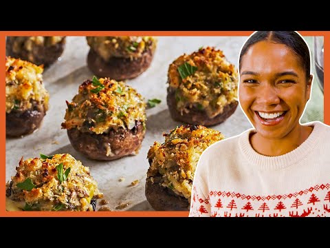 How To Make The Cheesiest Stuffed Mushrooms | Delish