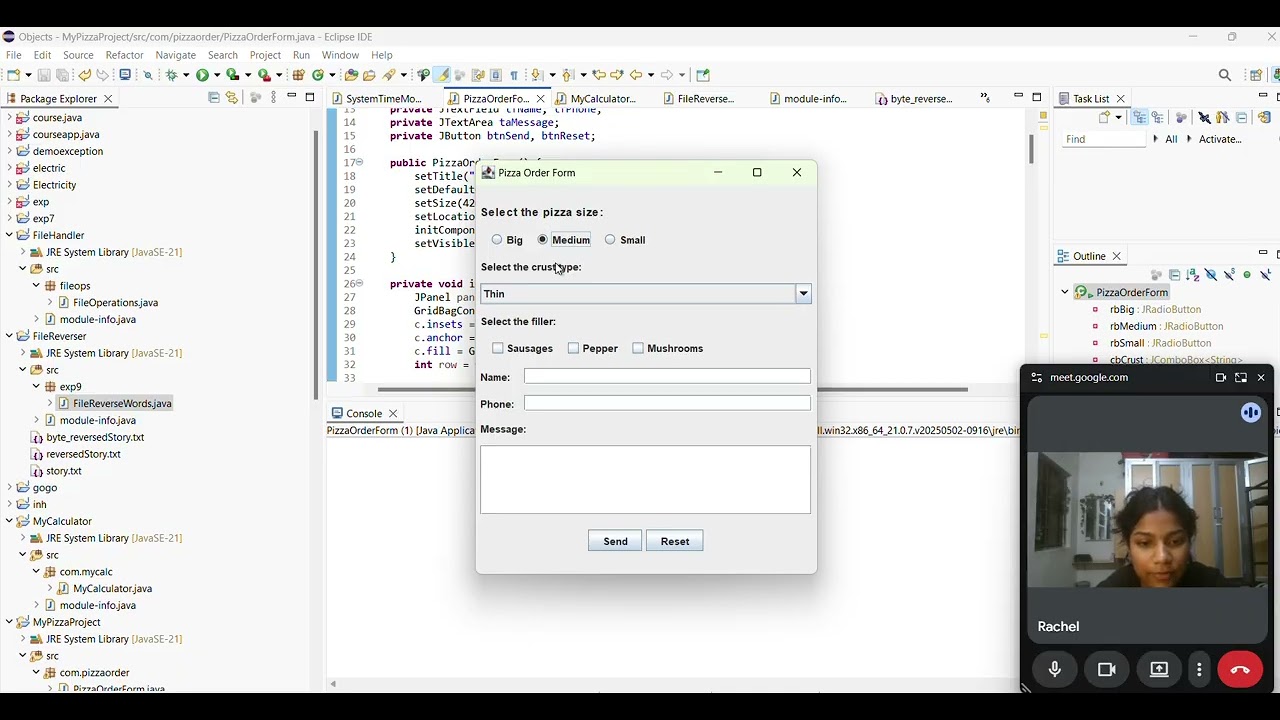Pizza Ordering System in Java | Mini project |Object Oriented Programming
