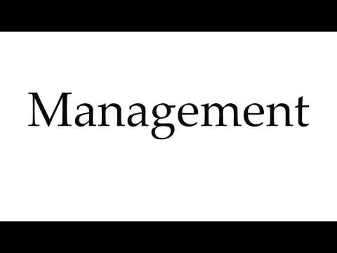 How to Pronounce Management