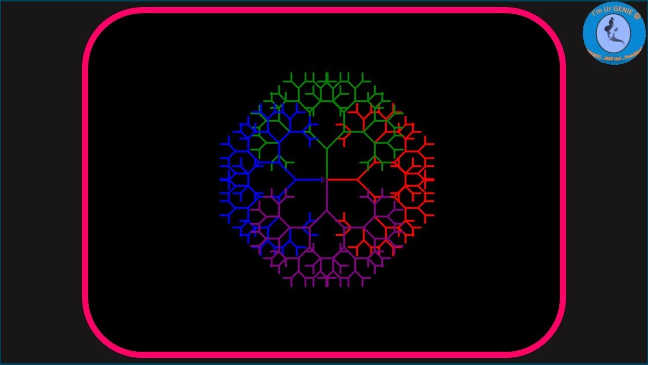How to draw Fractal tree Graphics in python | Spirograph