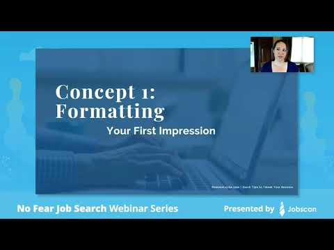 Webinar: Quick Tips to Tweak Your Resume with Lezlie Garr | No Fear Job Search presented by Jobscan