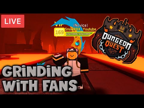 DUNGEON QUEST LIVE: GRINDING VOLCANIC CHAMBERS WITH FANS!