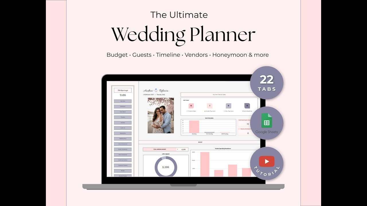 Plan Your Entire Wedding in One Google Sheet | Ultimate Wedding Planner Tutorial