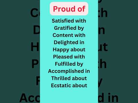 Alternatives of Proud of #vocabulary #learnenglish #synonyms