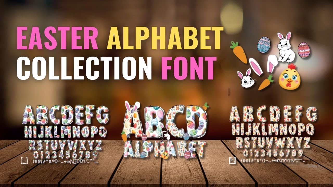 Fonts for Editing - Easter Alphabet Collection Font