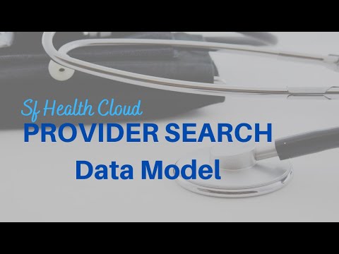 Provider Search Data Model - Health Cloud