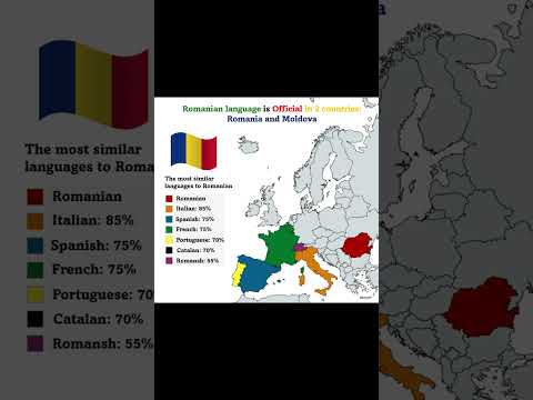 The Most Similar European Languages to Romanian #map #romania #youtubeshorts