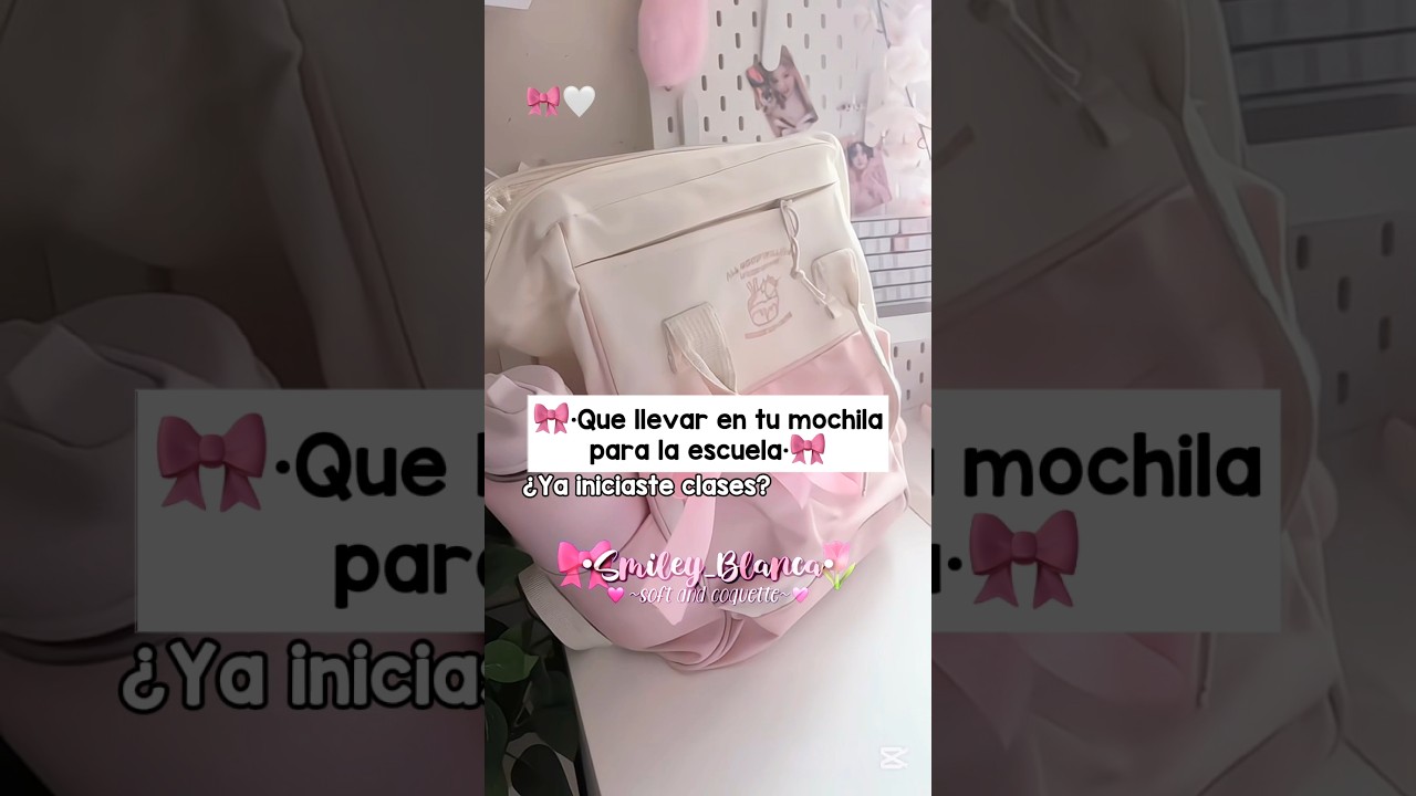 Que llevar en tu mochila para el regreso a clases 🎀🤍 (Pedido) #noflop #fypシ゚ #soft #mochila #escuela