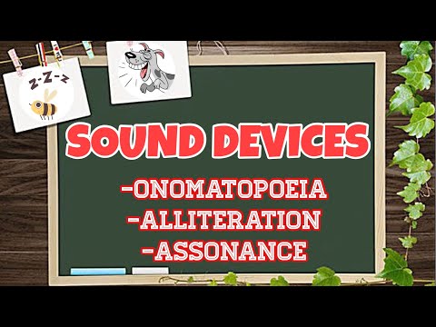 SOUND DEVICES (Onomatopoeia, Alliteration and Assonance) //with Teacher Clent