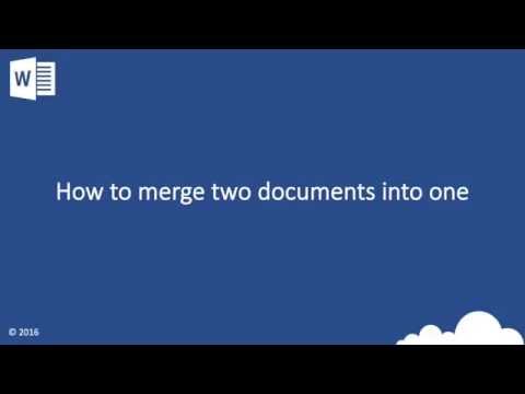 How to Merge Two Documents into One with Word