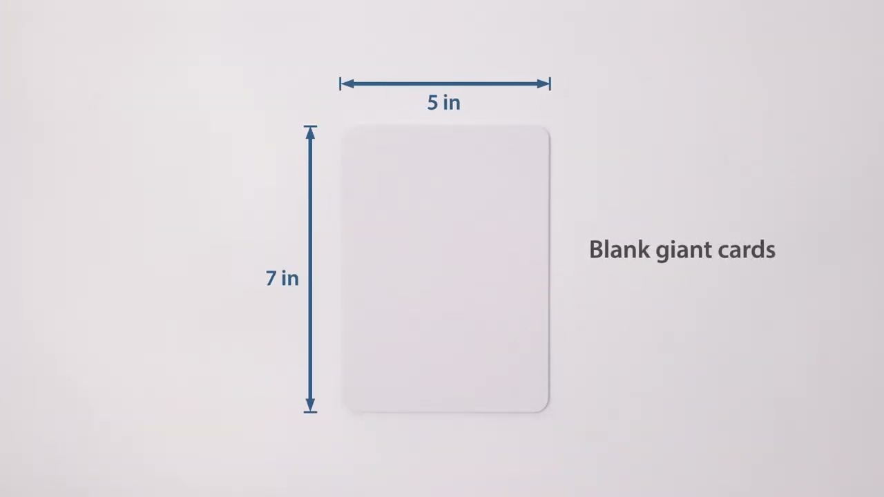 Blank Giant Sized Game Cards