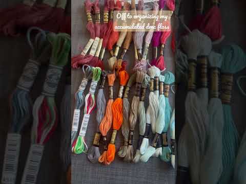 Organizing my dmc floss. Future embroidery projects, here I come. #dmc #embroidery #thread