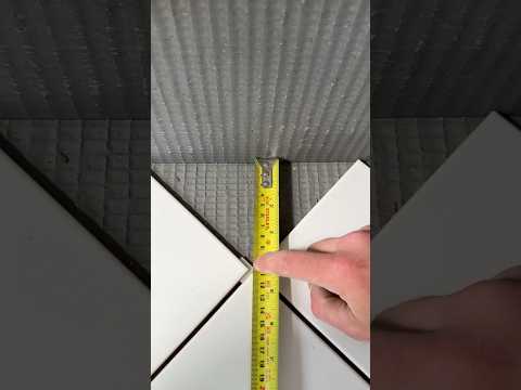 How To Cut A Diamond Shape Tile Into A Wall #shorts #diy #howto #tiles