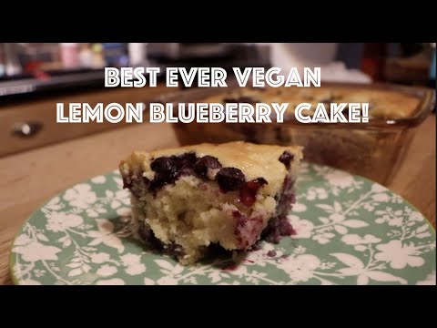 Best Ever Vegan Lemon Blueberry Cake!