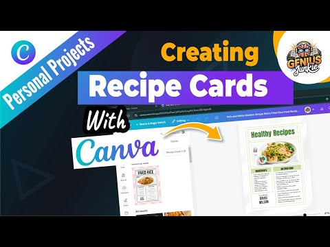 Design Your Own CUSTOM Recipe Cards with Canva | Genius Junkie