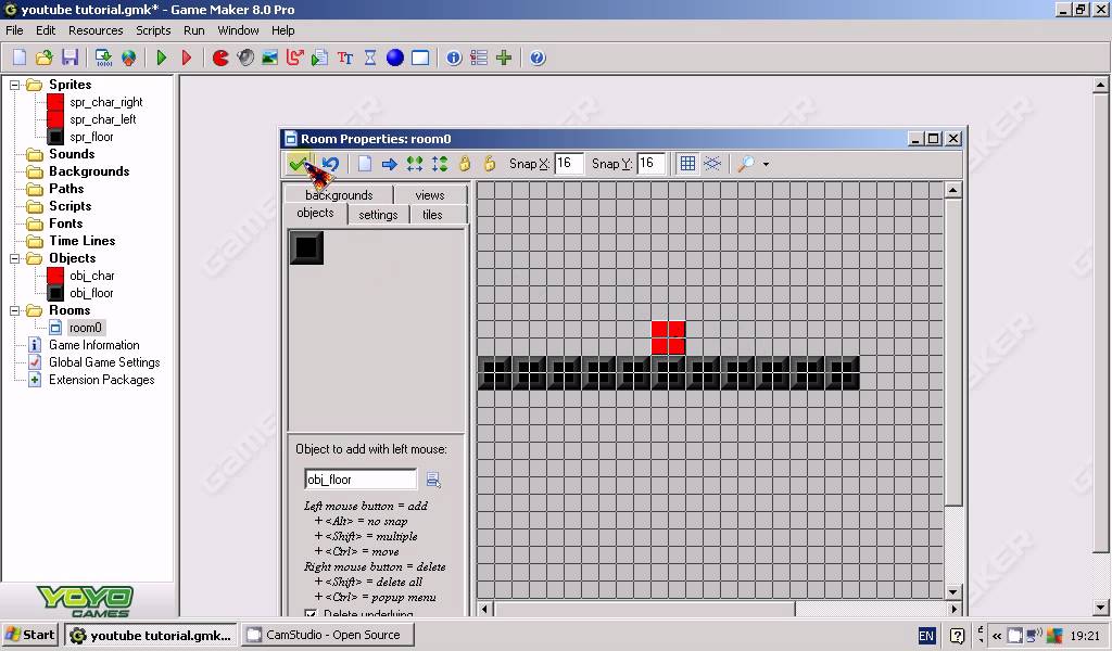 Game Maker: platformer tutorial #1 (basic moving, gravity and jumping)