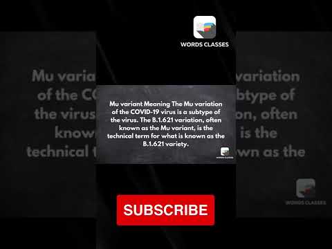 Mu Variant Meaning | Word pronounce | English Speaking Practice | English | WordsClasses | #Shorts