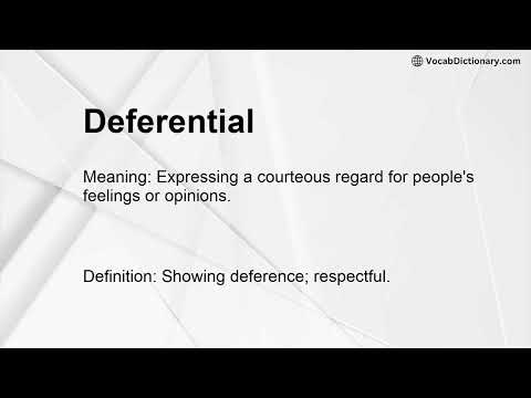 Deferential Meaning