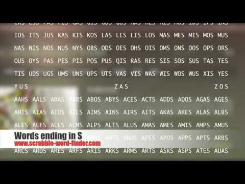 Words ending in S